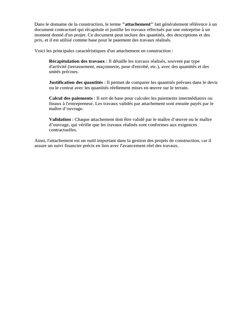 Définition D'attachement | PDF