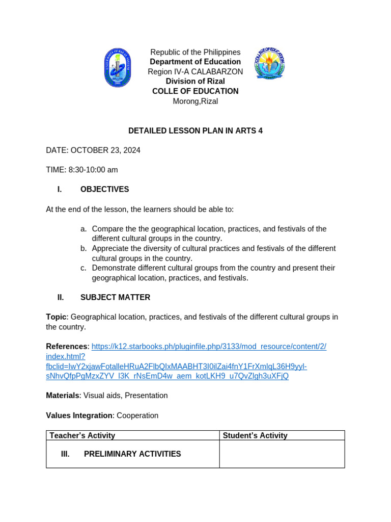 Legaspi Daniel LP in ARTS | PDF