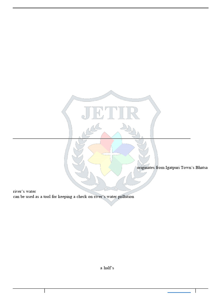 JETIRCB06018 Bhatsa River Water Quality | PDF