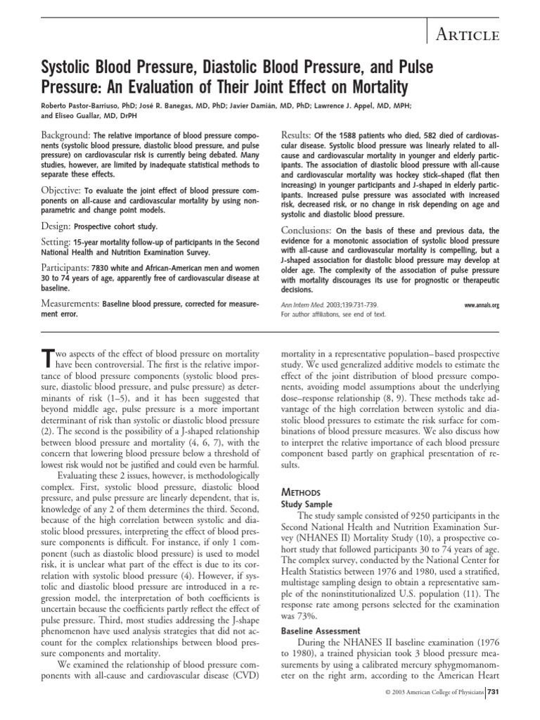 Systolic Blood Pressure Diastolic Blood | PDF | Blood Pressure ...