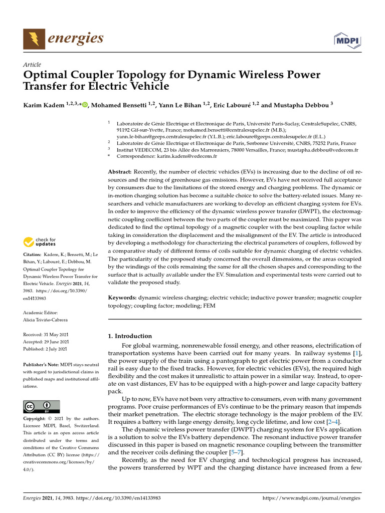Optimal Coupler Topology For Dynamic Wireless Power Transfer For ...