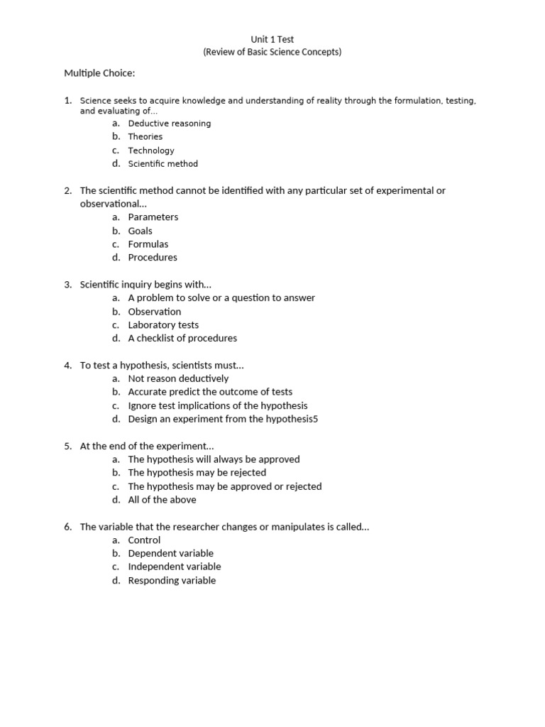 Unit Test 1 - Fall 2022 | PDF