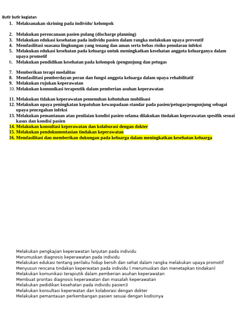 Butir Butir Kegiatan | PDF