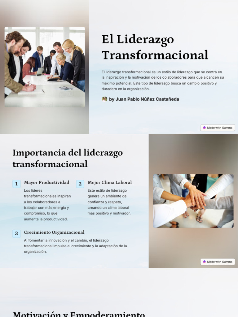 El Liderazgo Transformacional | PDF | Liderazgo | Psicología Social