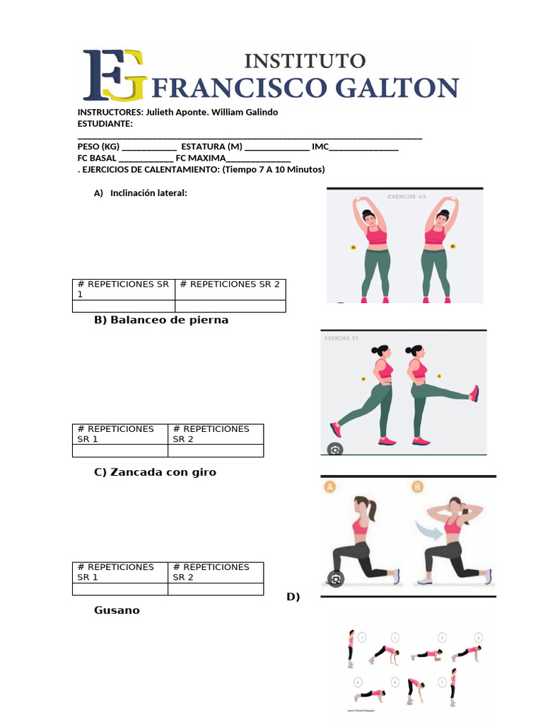 Test de Leger rutina | PDF