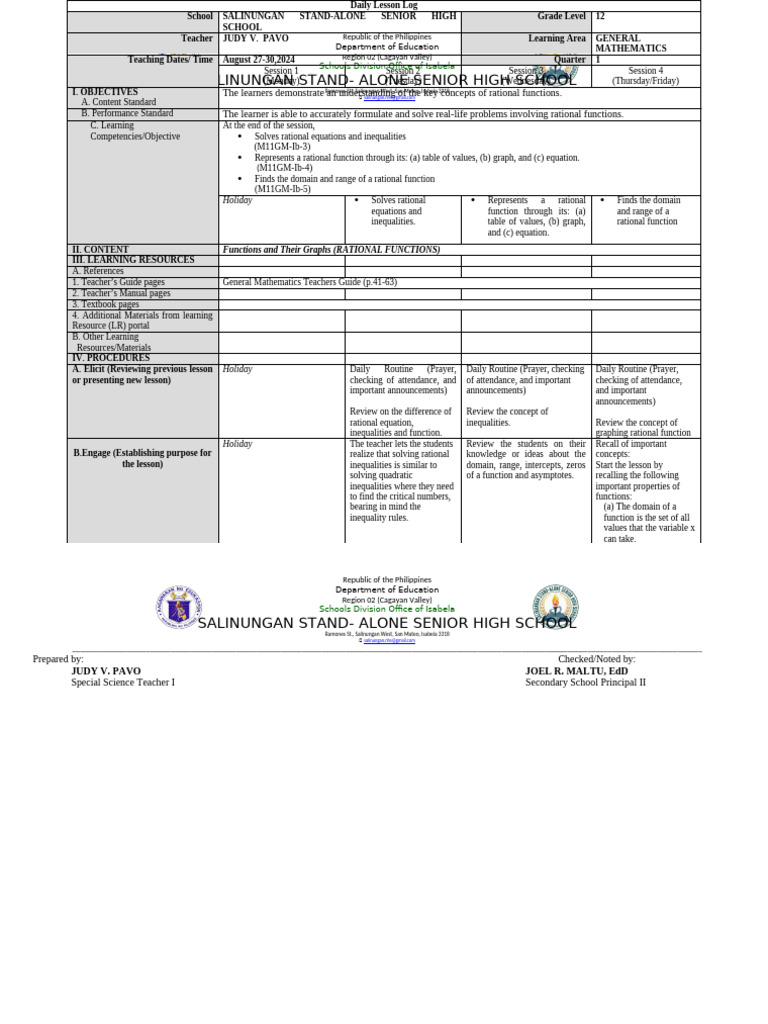 Week3 DLL GenMath | PDF