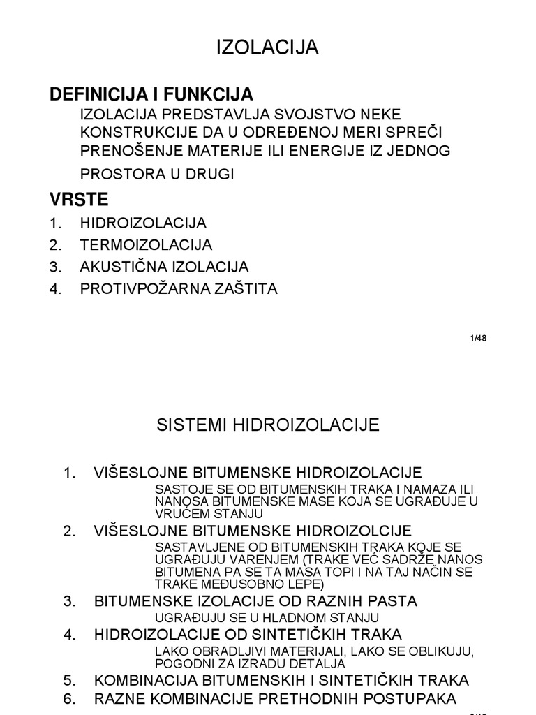 09 Izolacije Hidroizolacija | PDF