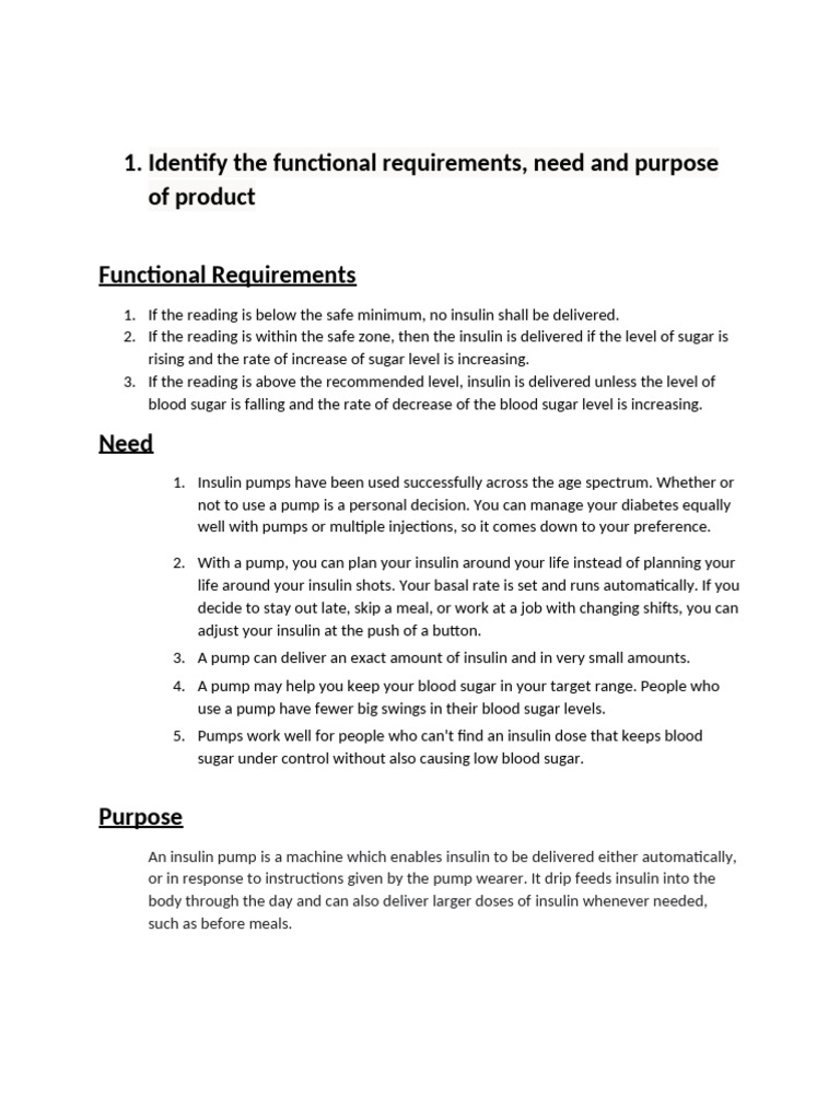 Functional Requirements | PDF | Insulin | Medical Specialties