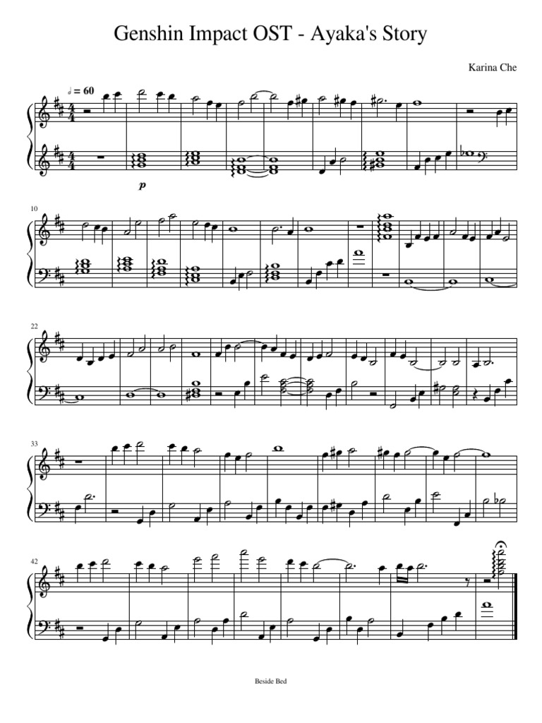 Genshin Impact OST - Ayaka's Story | PDF