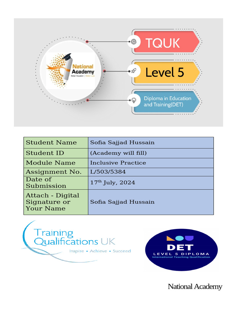 Sofia Sajjad - Level 5 - Assignment - Unit 2 | PDF