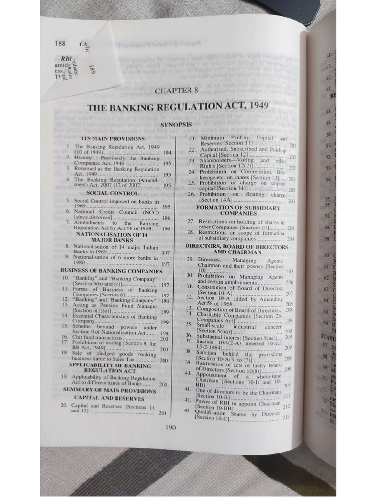 Banking Regulation Act | PDF