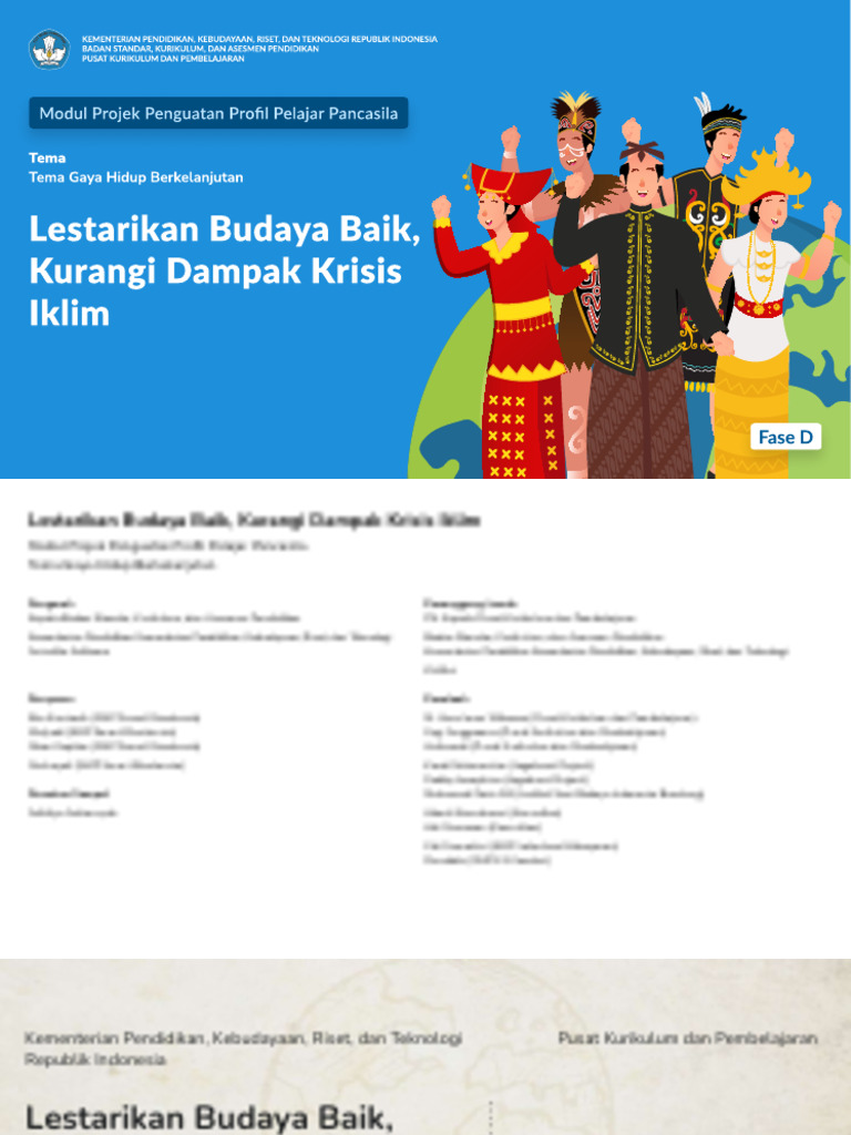 Modul Projek - Lestarikan Budaya Baik, Kurangi Dampak Krisis Iklim ...