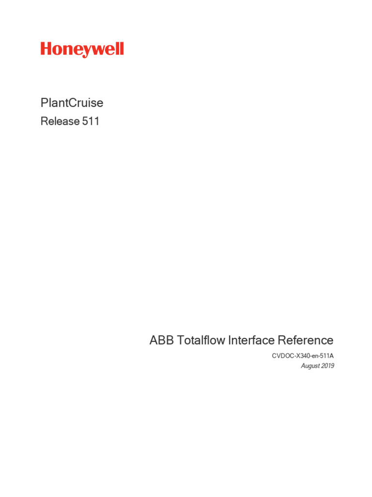 ABB TotalFlow Interface Reference_CVDOC-X340-en-511A | PDF