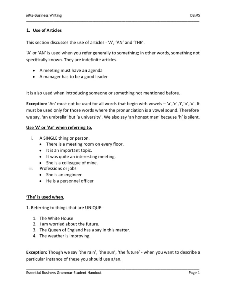 Essential Business Grammar | PDF | Grammatical Number | Comma