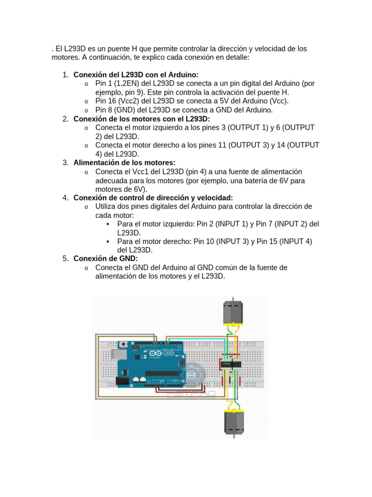 Microcontrolador L293D | PDF