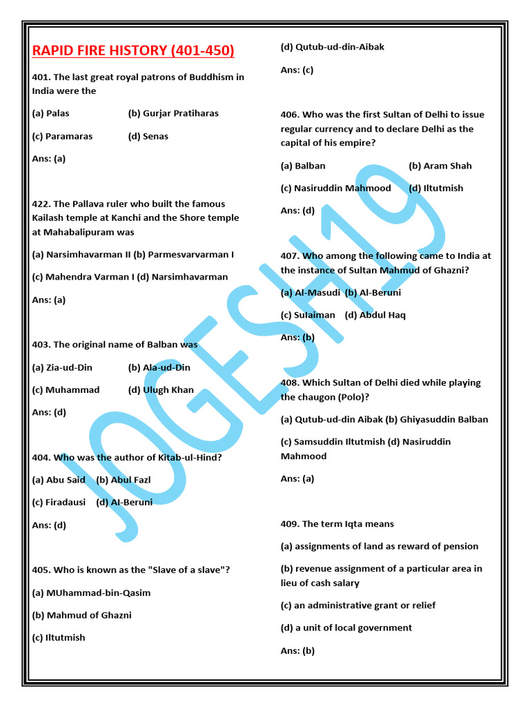 History (401-450) Students | PDF