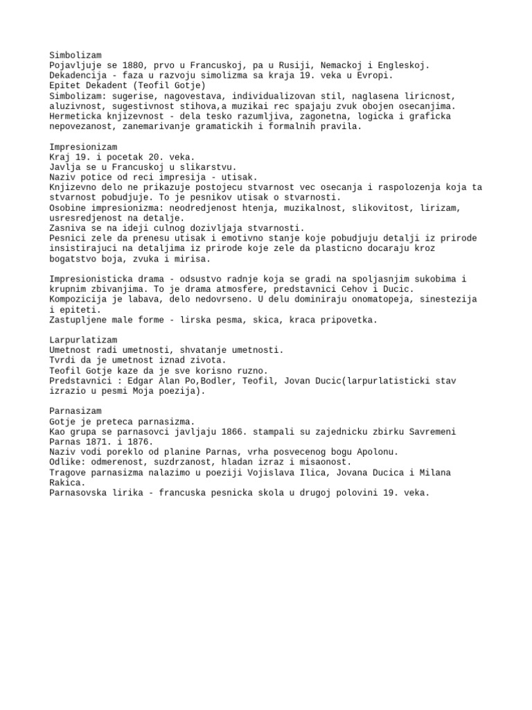 Umetnicke Formacije | PDF