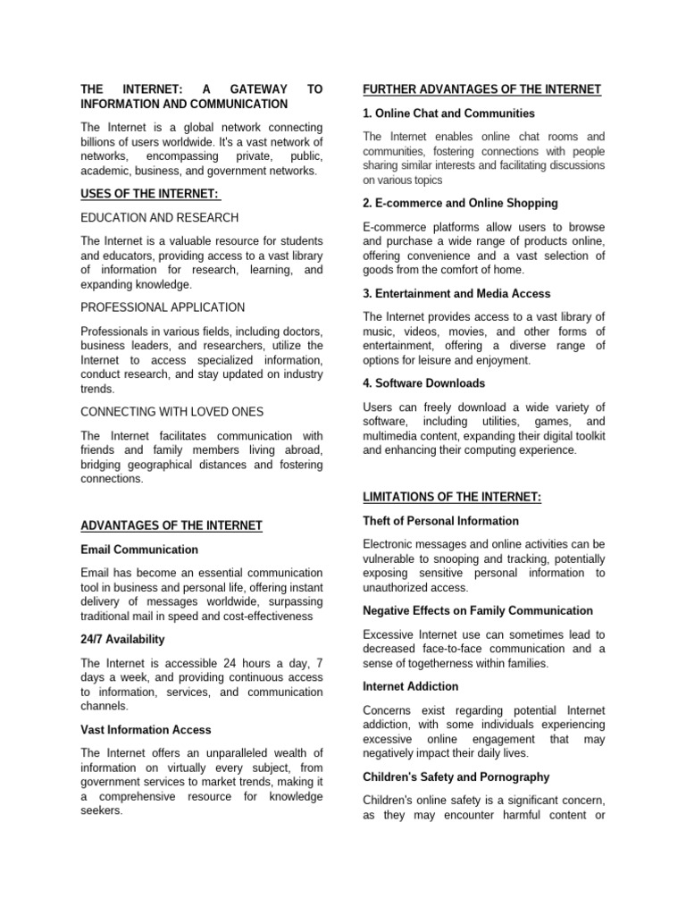 Internet Research Handouts | PDF