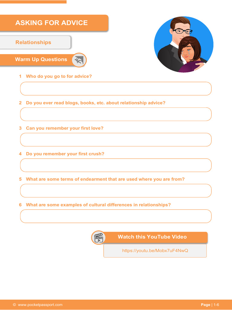 Asking For Advice: Warm Up Questions | PDF