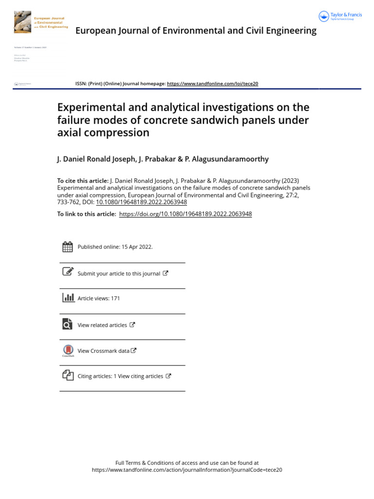 Experimental and analytical investigations on the failure modes of ...