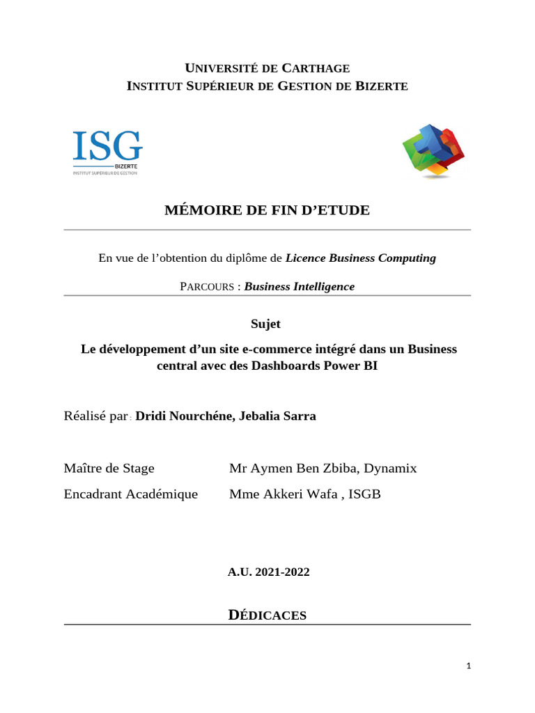 Modèle PFE ISGB | PDF