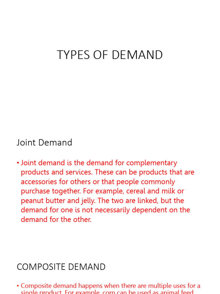 Types of Demand-unit 1 Mba Notes | PDF