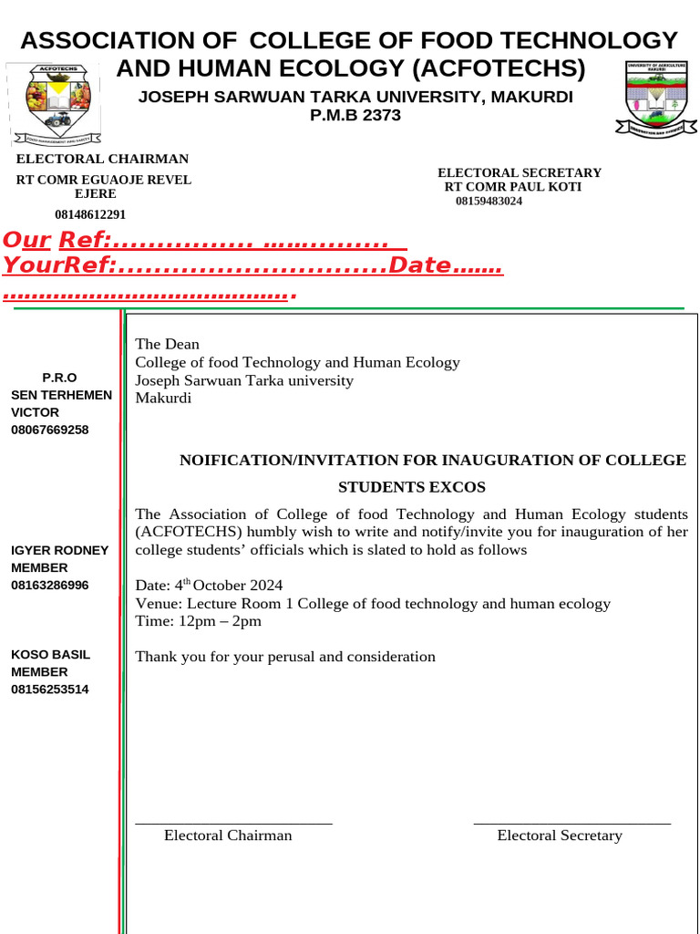 College Letter Headed 1 | PDF