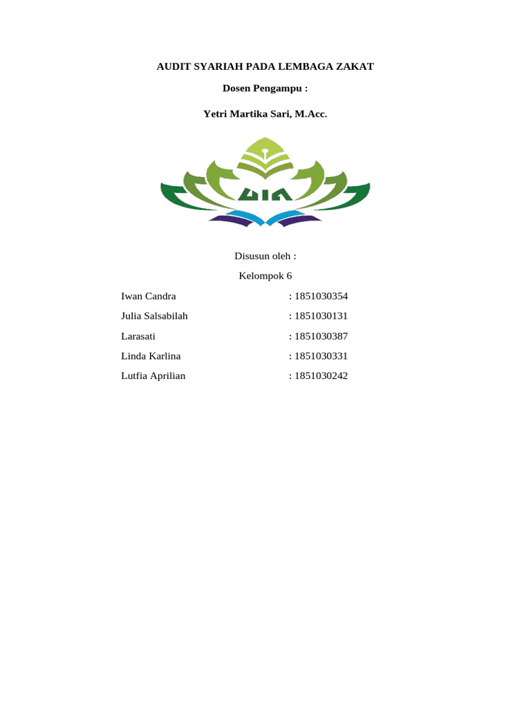 Bahan PPT Audit Syariah Pada Lembaga Zakat | PDF | Pengelolaan Keuangan ...