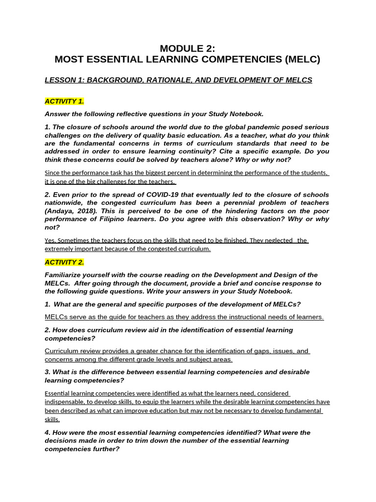 MODULE-2-Activities(3) | PDF