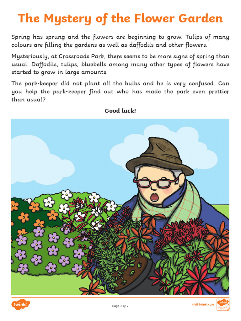 The Mystery of The Flower Garden Phonics Problem-Solving Game | PDF