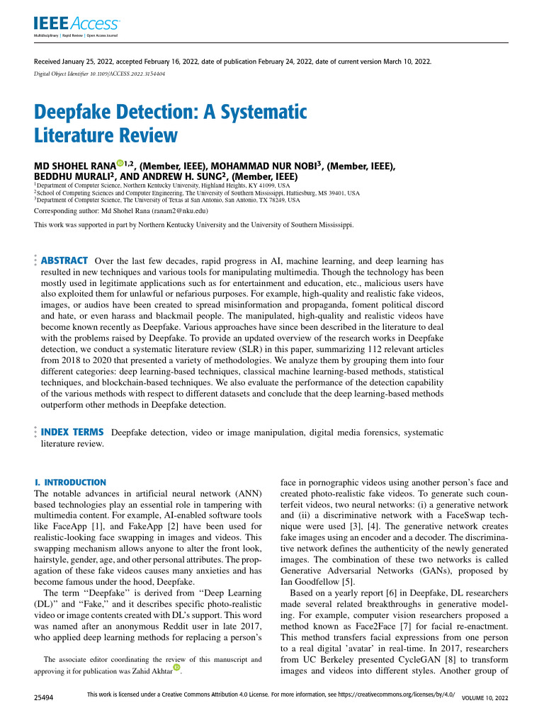 Deepfake Detection A Systematic Literature Review | PDF | Machine ...