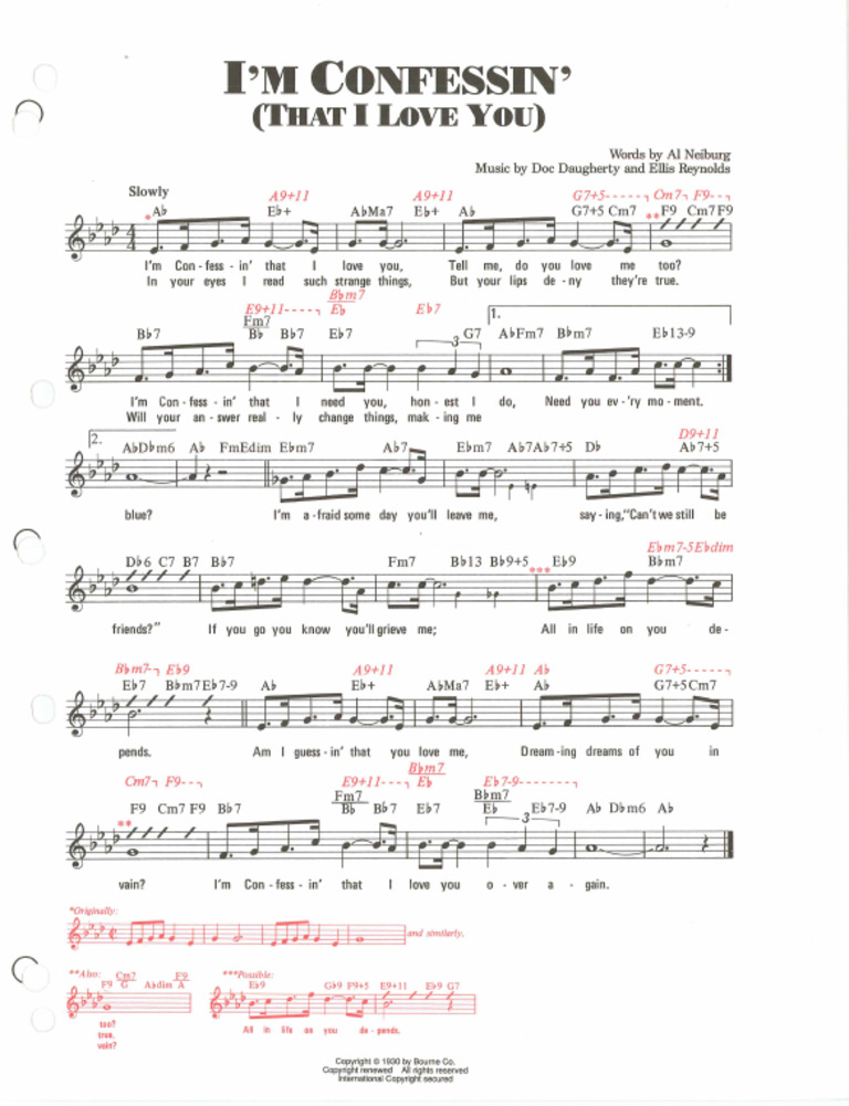 I'm Confessin' (That I Love You) | PDF