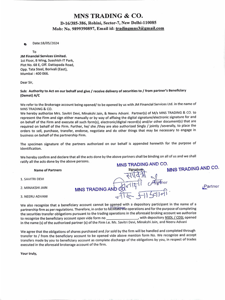 MNS Demat Opening | PDF