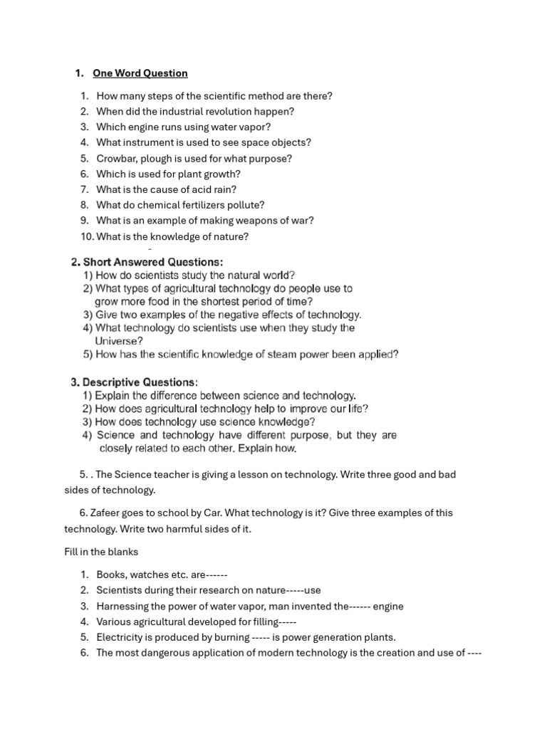 Zafeer Science Exam 02 | PDF