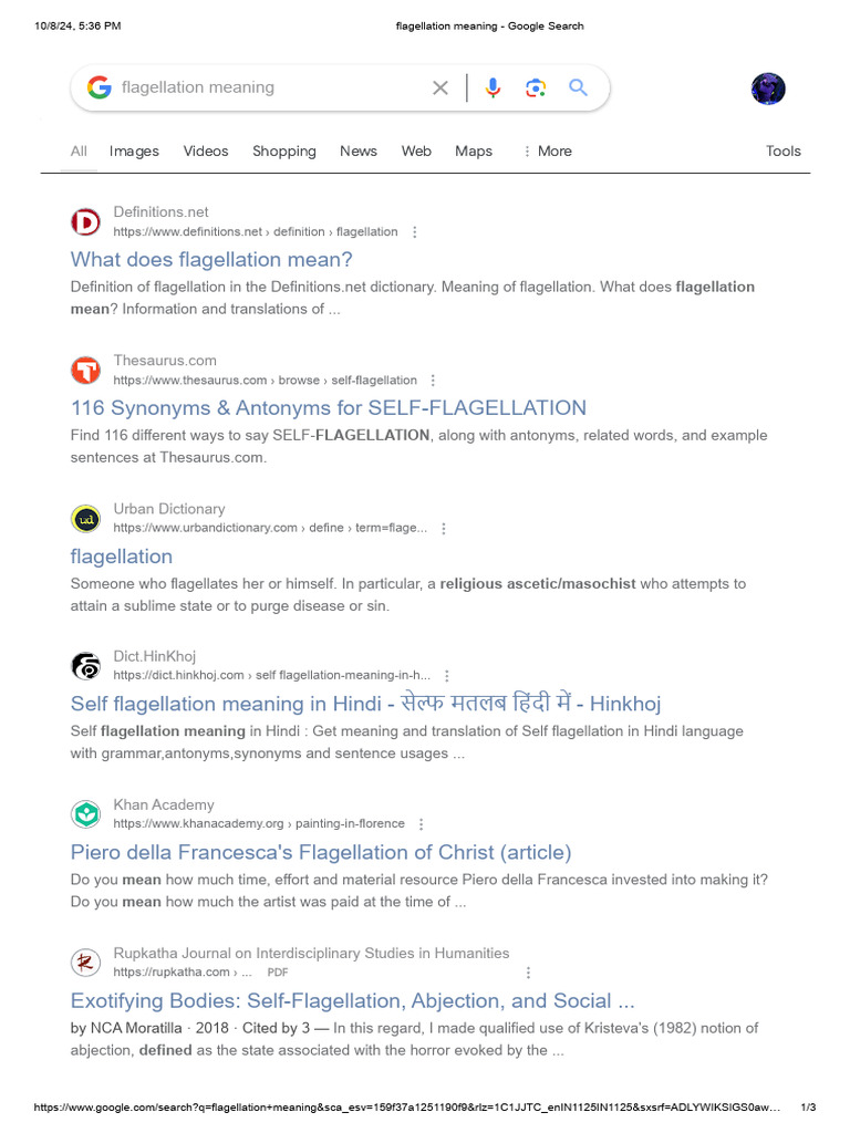 Flagellation Meaning: More Tools Images Videos Shopping News Web Maps | PDF