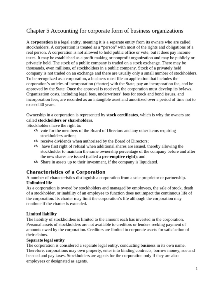 Chapter_5_Accounting_for_corporate_form_of_business_organizations | PDF
