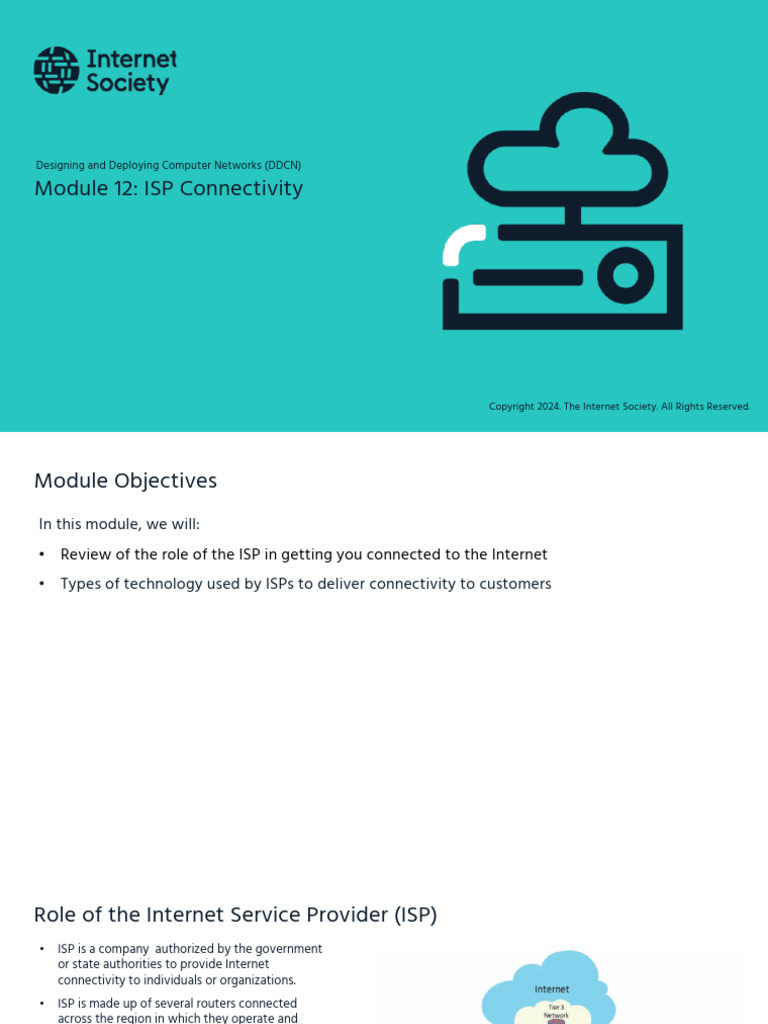 DDCN - M12 - ISP Connectivity (PPT) - V01 | PDF | Internet Access ...