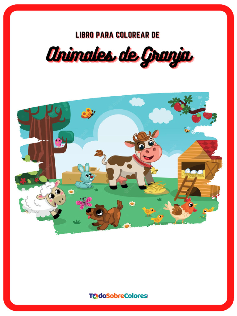 Libro para Colorear de Animales Granja | PDF