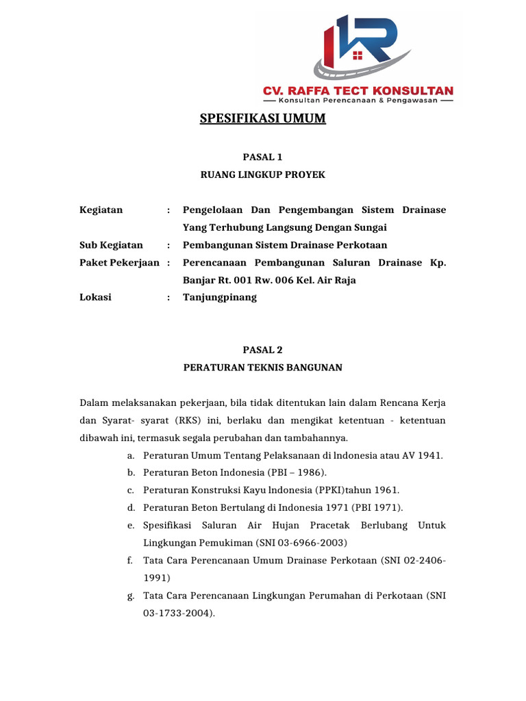 Bab Iv.1 Spek Umum | PDF