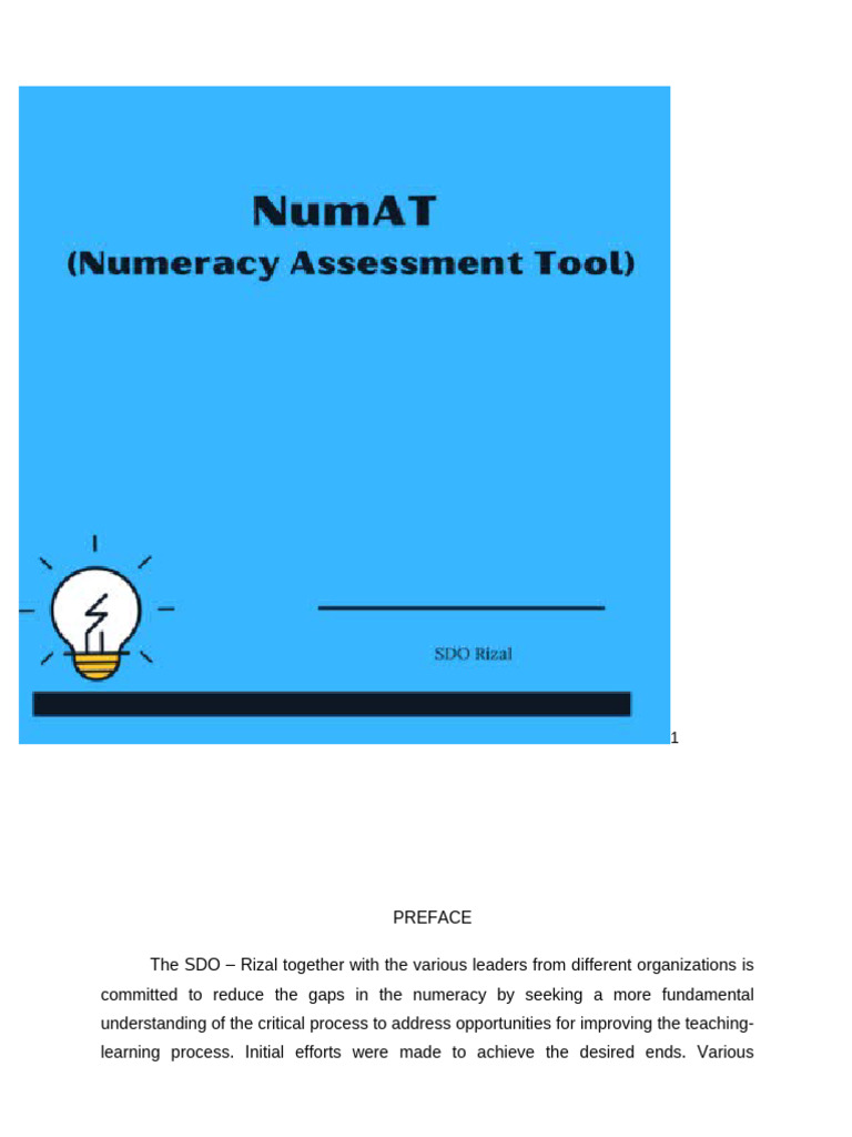 Enhancing Numeracy Skills with NumAT | PDF | Educational Assessment ...