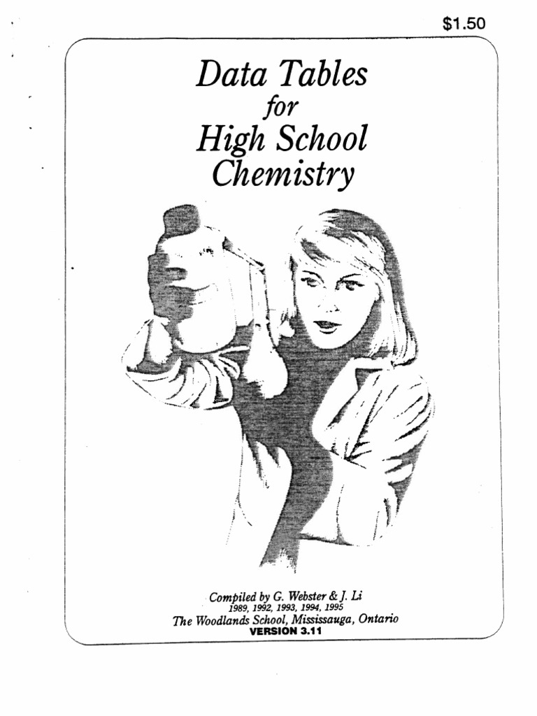 Chemistry Data Tables | PDF Chemistry Data Tables | PDF