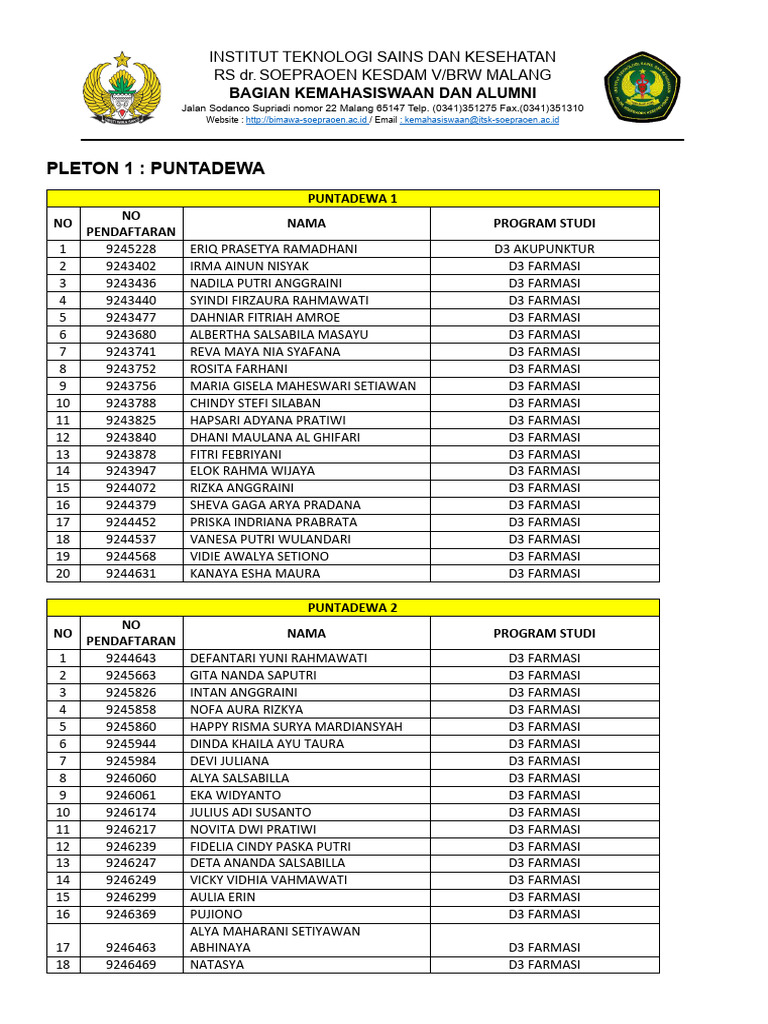 PEMBAGIAN PLETON - Rev | PDF