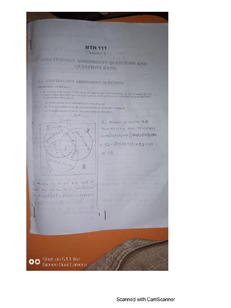 Mth 111 CA Filler | PDF