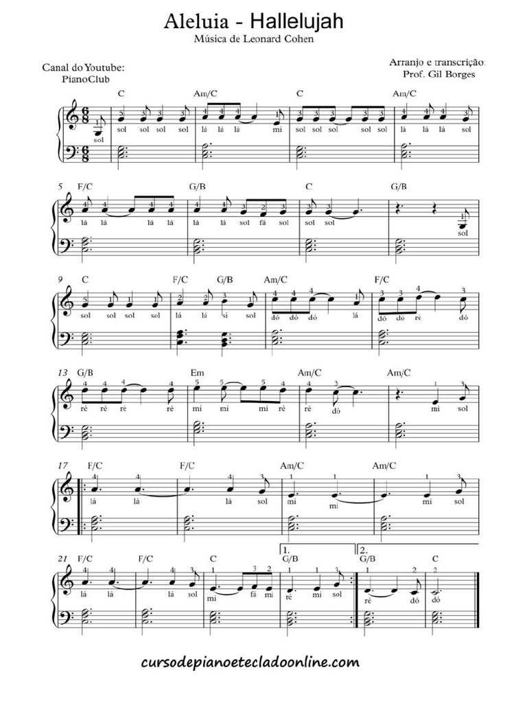 Aleluia Piano 2024 | PDF