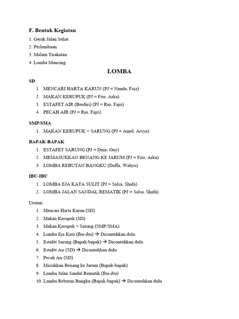 Lomba 17an-1 | PDF