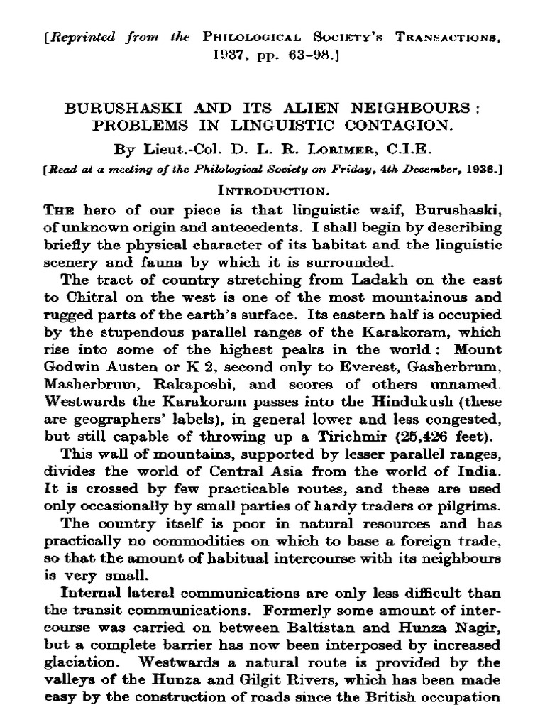 Burushaski | PDF