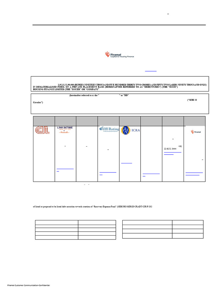 Information Memorandum (Prospectus) For The NCD | PDF