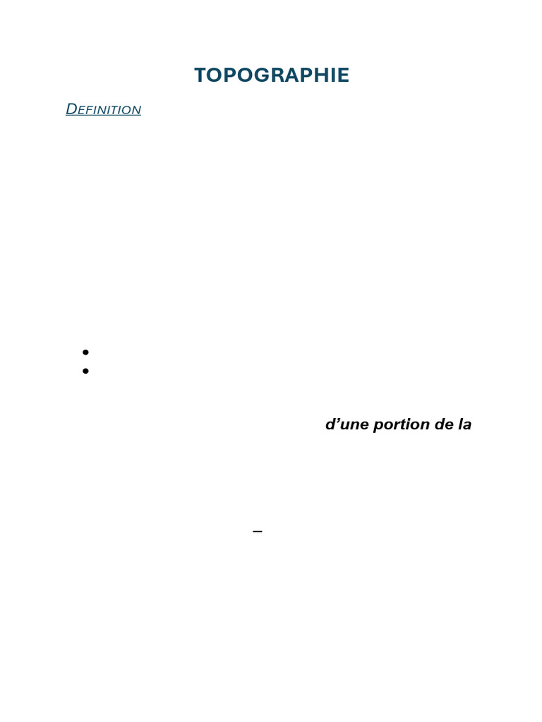 TOPOGRAPHIE | PDF