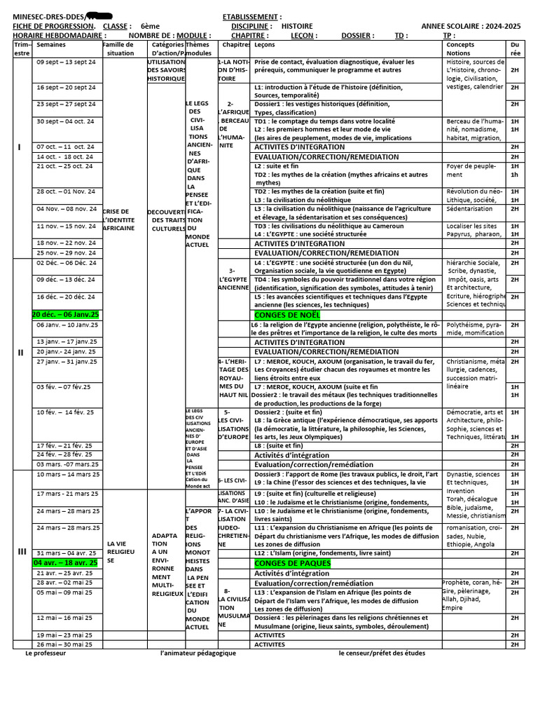 progression 2024-2025 bon11 | PDF