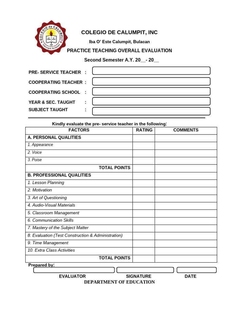 Over All Eval AND PT Cert | PDF